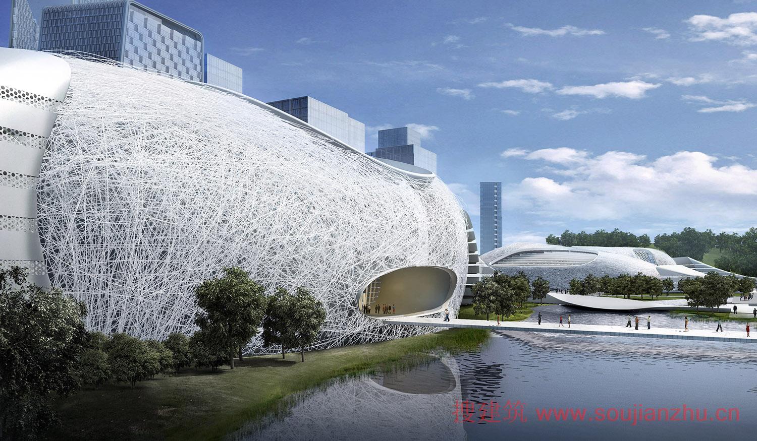 湖北·宜昌新区总体规划展览馆和博物馆方案二等奖---amphibianArc + 中元国际-搜建筑网